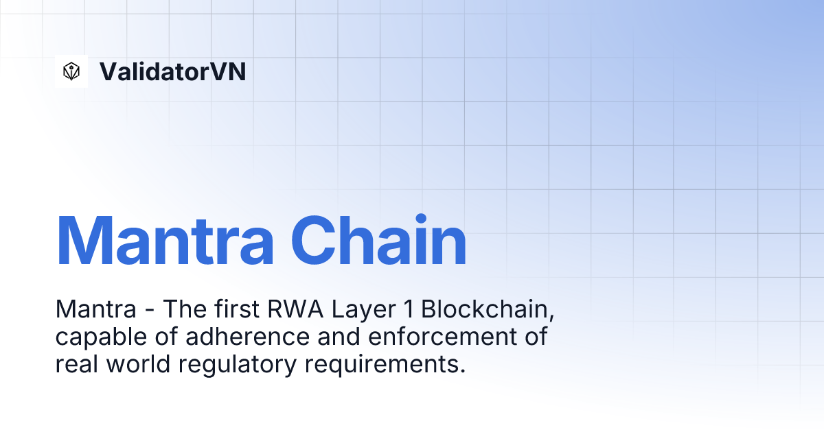 Mantra Chain | ValidatorVN