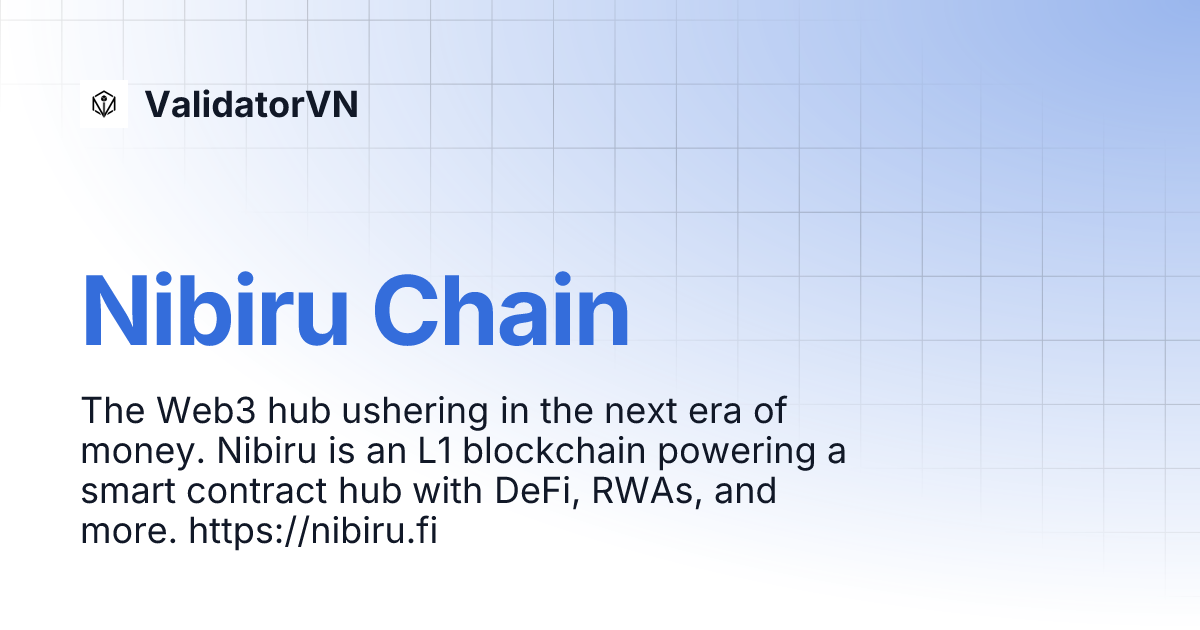 Nibiru Chain | ValidatorVN